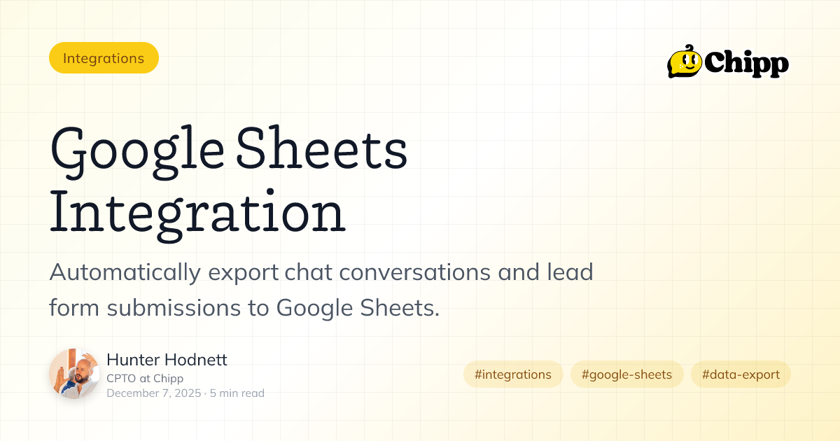 Google Sheets Integration for AI Agents- Chipp Docs | Build AI Agents